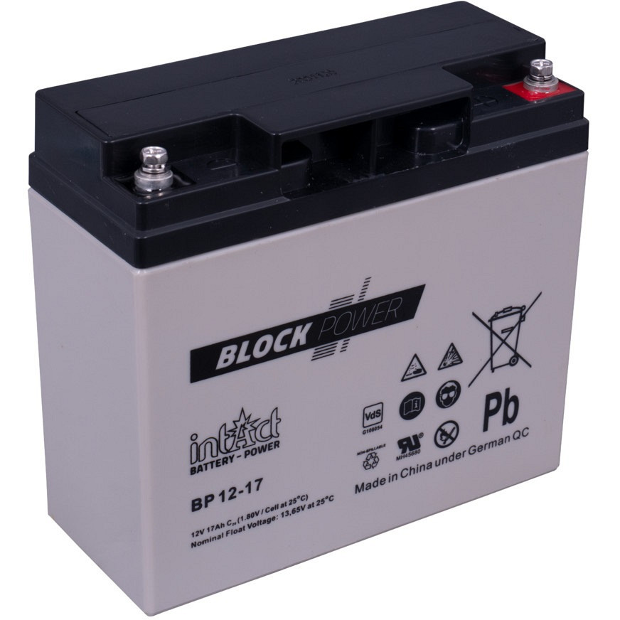 Akumulator intAct Block-Power 12V-17Ah (C20) AGM (BP12-17) | Top Start
